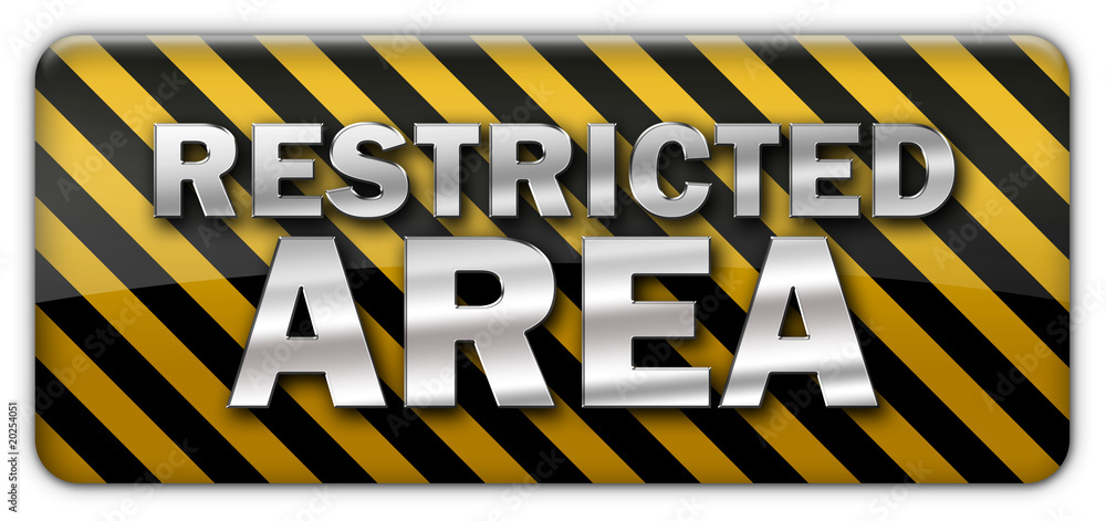 Restricted Area Sign Stock Illustration | Adobe Stock