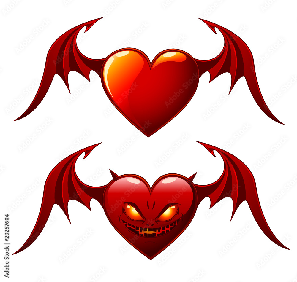 Evil Heart With Wings