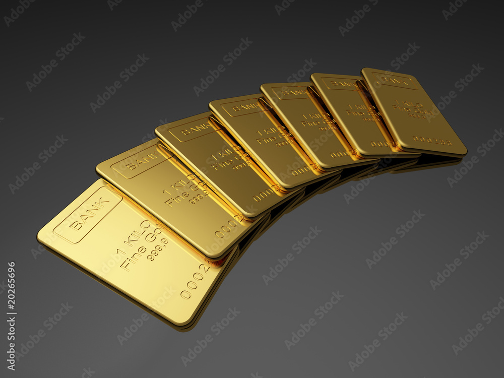 Gold bars Stock Illustration | Adobe Stock