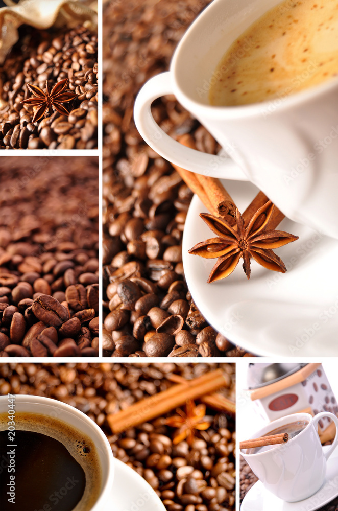 Coffee collage Stock Photo | Adobe Stock