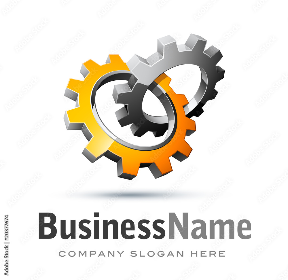 Engrenage business logo design Stock Vector | Adobe Stock