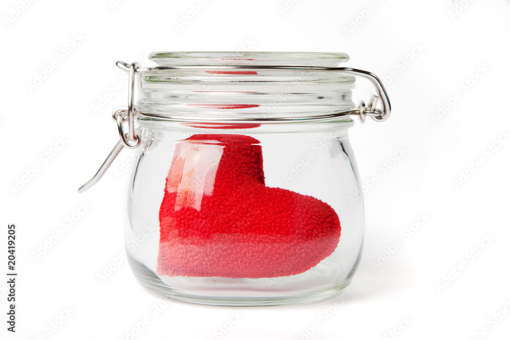 Red heart in a jar Stock Photo | Adobe Stock