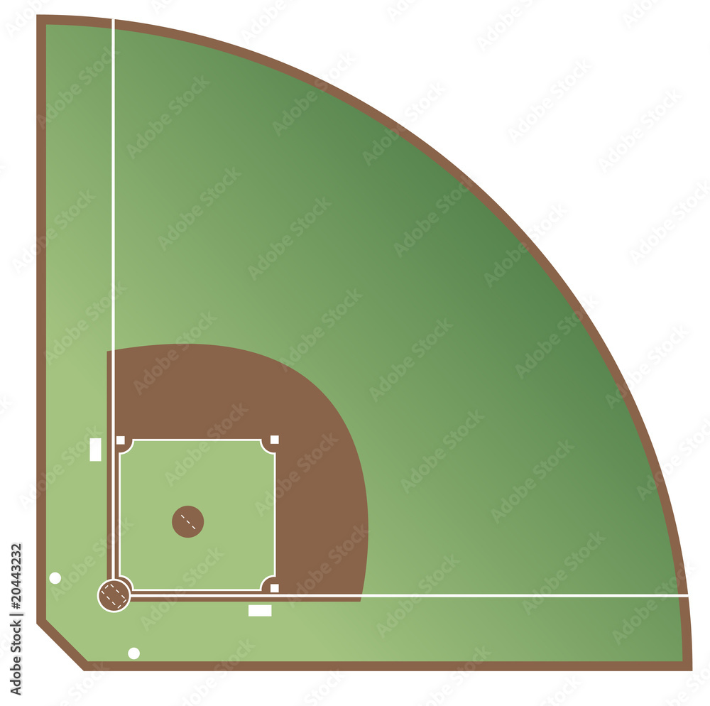 Baseball Spielfeld vektor Stock-Vektorgrafik | Adobe Stock