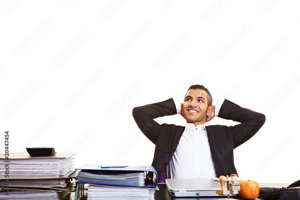 Entspannen am Arbeitsplatz Stock Photo | Adobe Stock