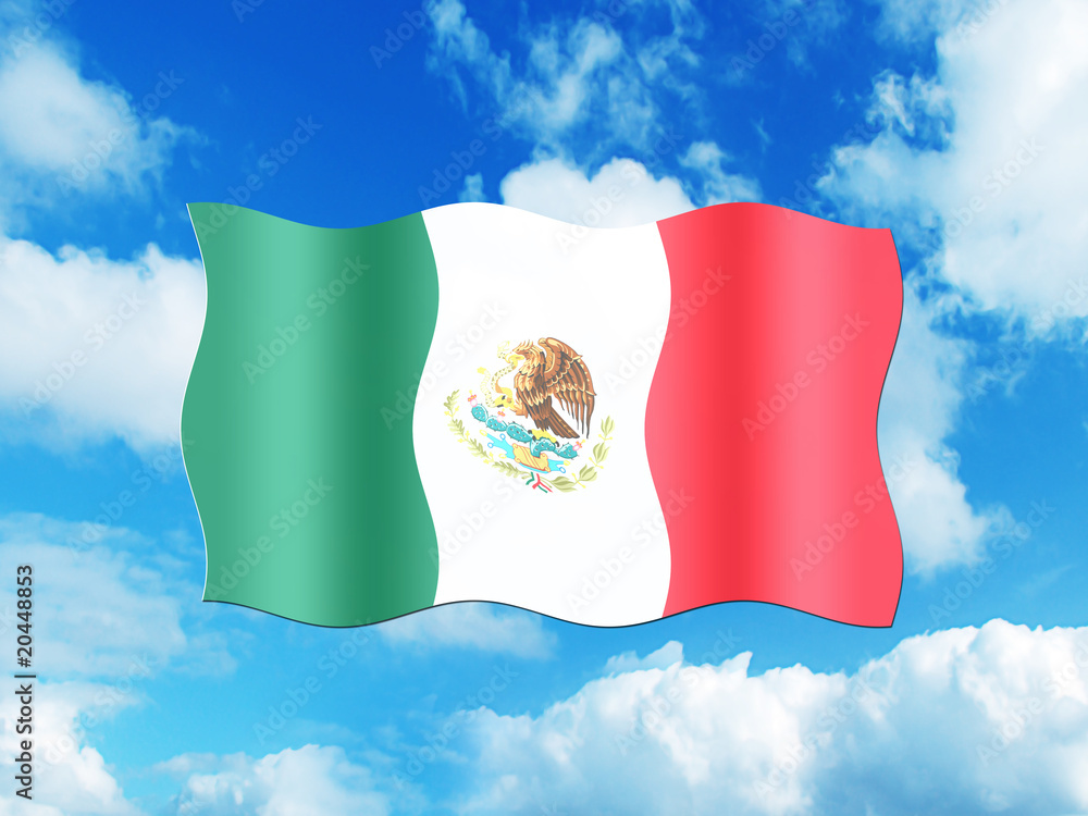 Bandeira do Mexico Stock Illustration | Adobe Stock