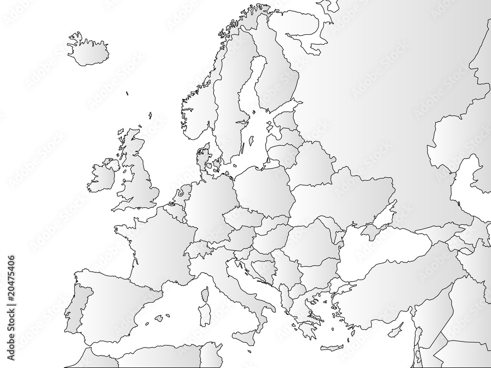vector europe map outline states Stock Vector | Adobe Stock