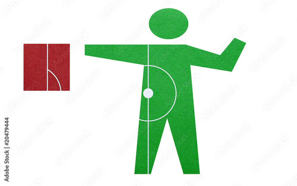 Soccer Referee - red flag - Fußball Schiedsrichter Stock Illustration ...