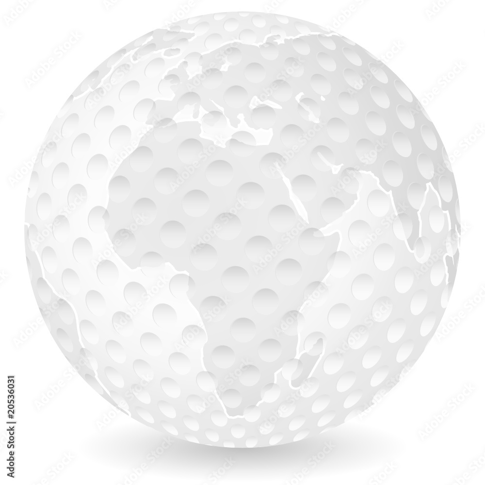 world map golf ball Stock Vector | Adobe Stock