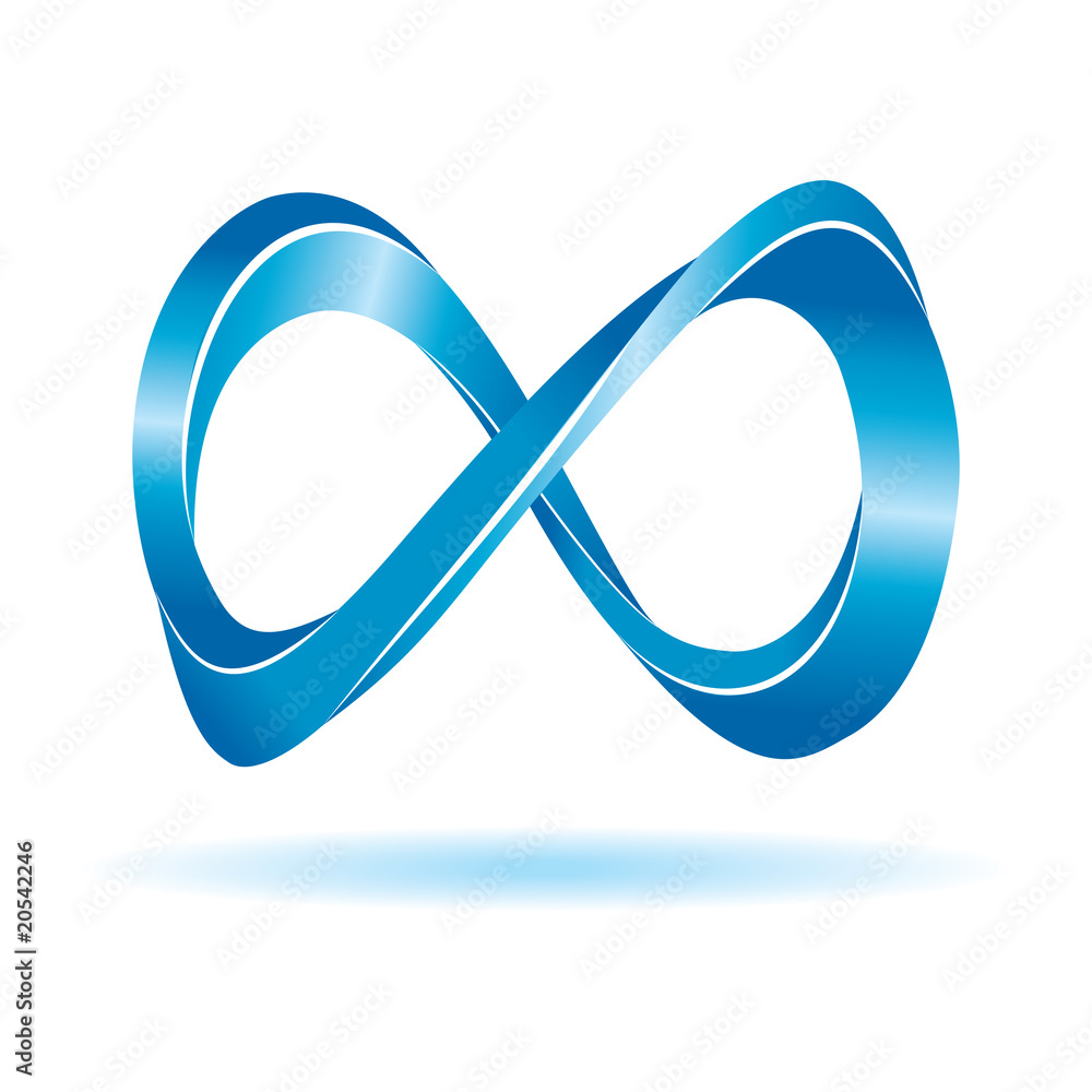 Blue infinity sign Stock Vector | Adobe Stock