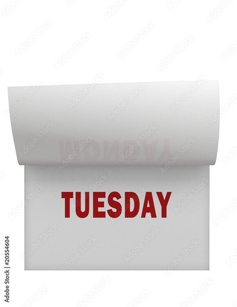 Tuesday Calendar Page
