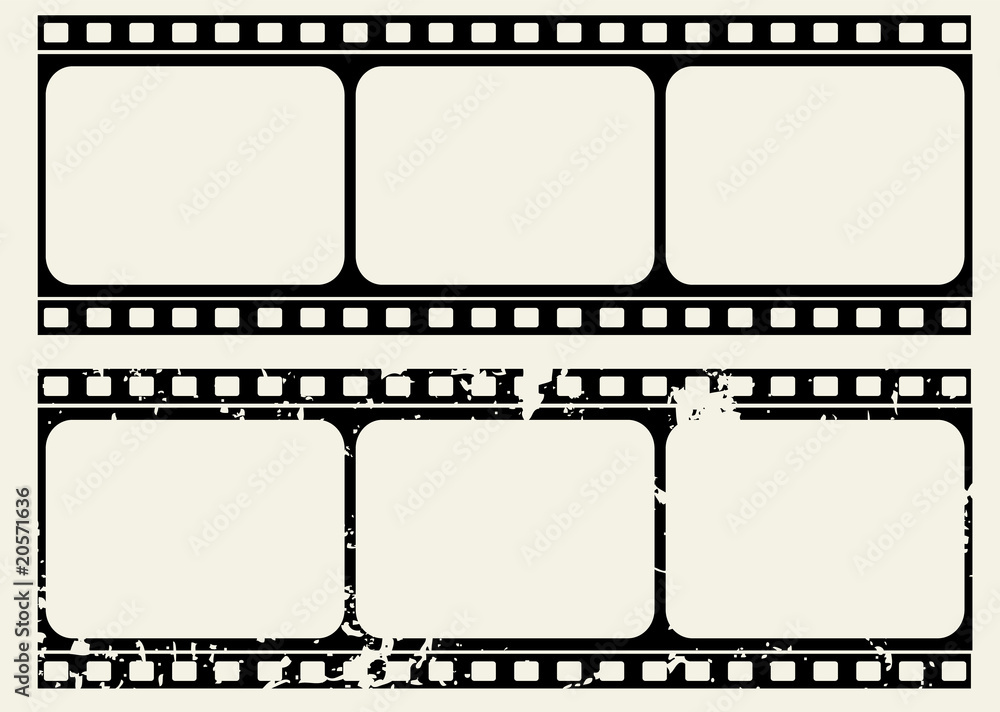 Grunge film frame with space for your images Stock Vector | Adobe Stock