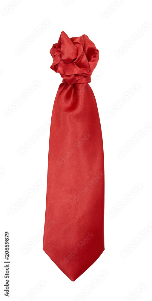 Red necktie with a knot in the form of rose Stock Photo | Adobe Stock