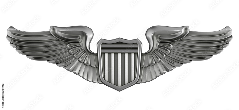 3d render pilot badge Stock Illustration | Adobe Stock