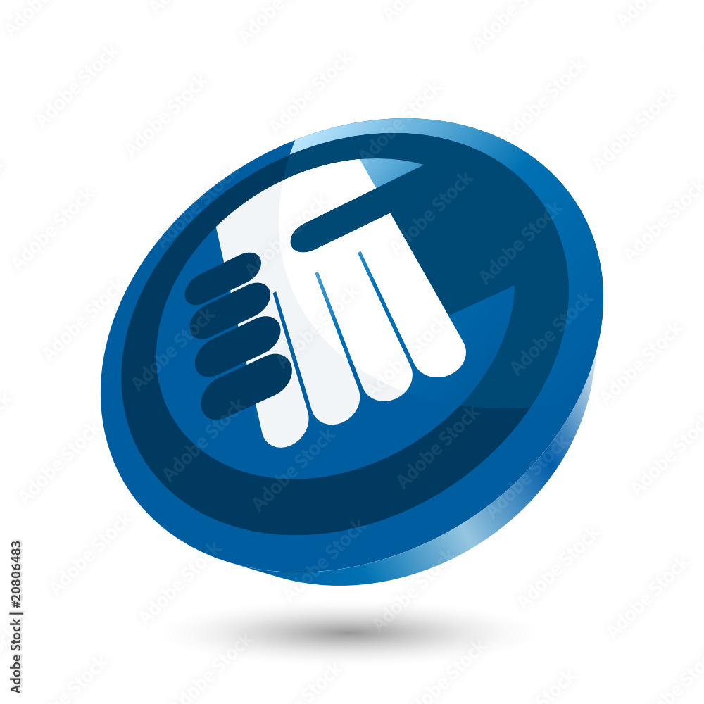 partnerschaft zeichen hand schütteln symbol Stock Vector | Adobe Stock