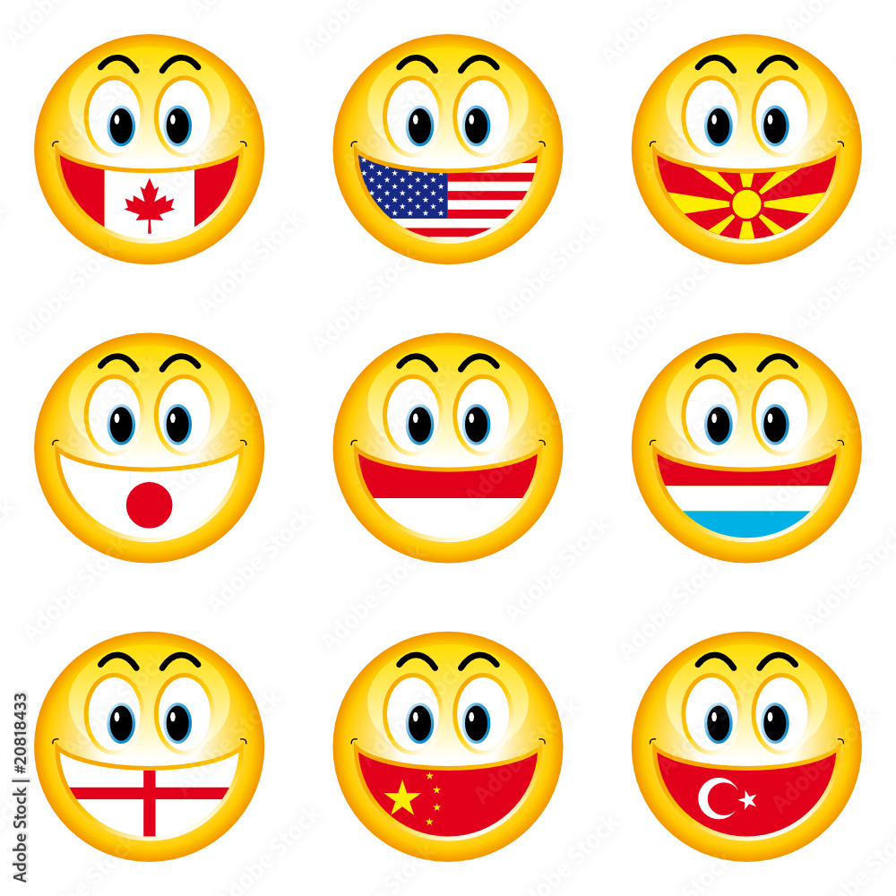 National Smileys Flaggen D Stock Vector | Adobe Stock