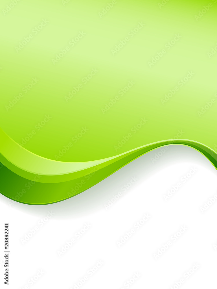 Green wave background template Stock Vector | Adobe Stock