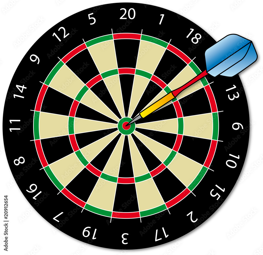 Dartscheibe Stock-Vektorgrafik | Adobe Stock