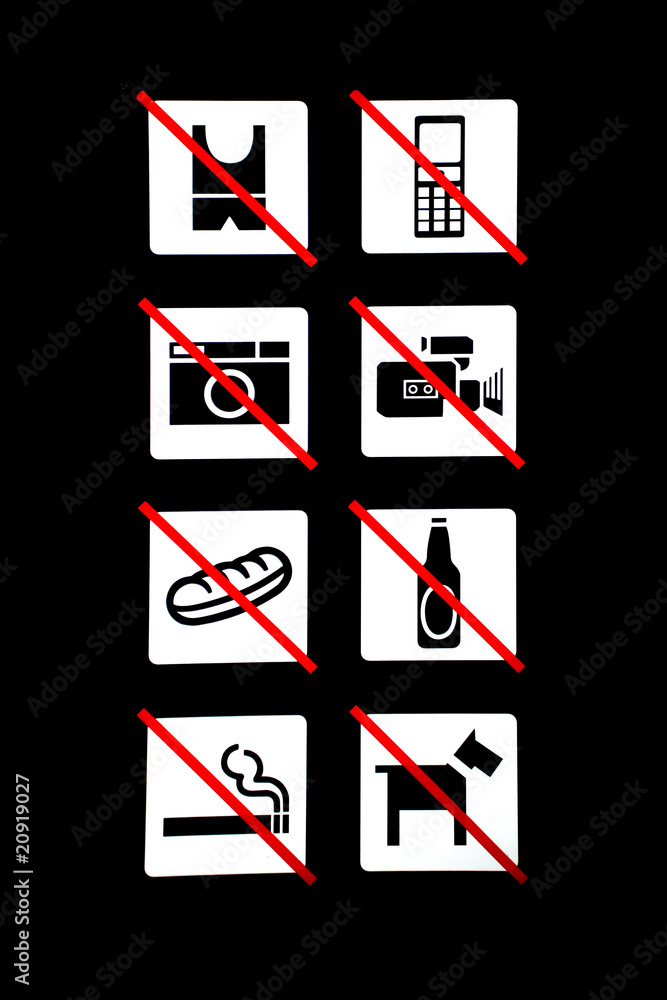 pictogrammes d'interdiction Stock Illustration | Adobe Stock