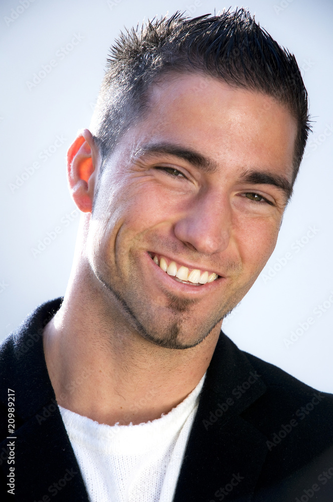 Happy Smile from a Man Stock 写真 | Adobe Stock