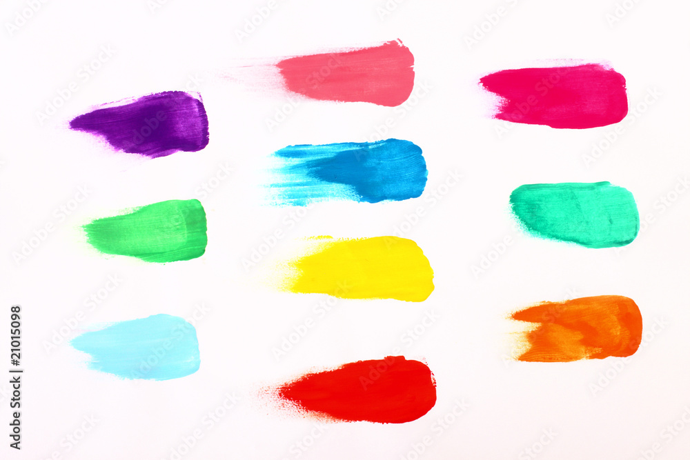 Colorful brush strokes Stock Photo | Adobe Stock