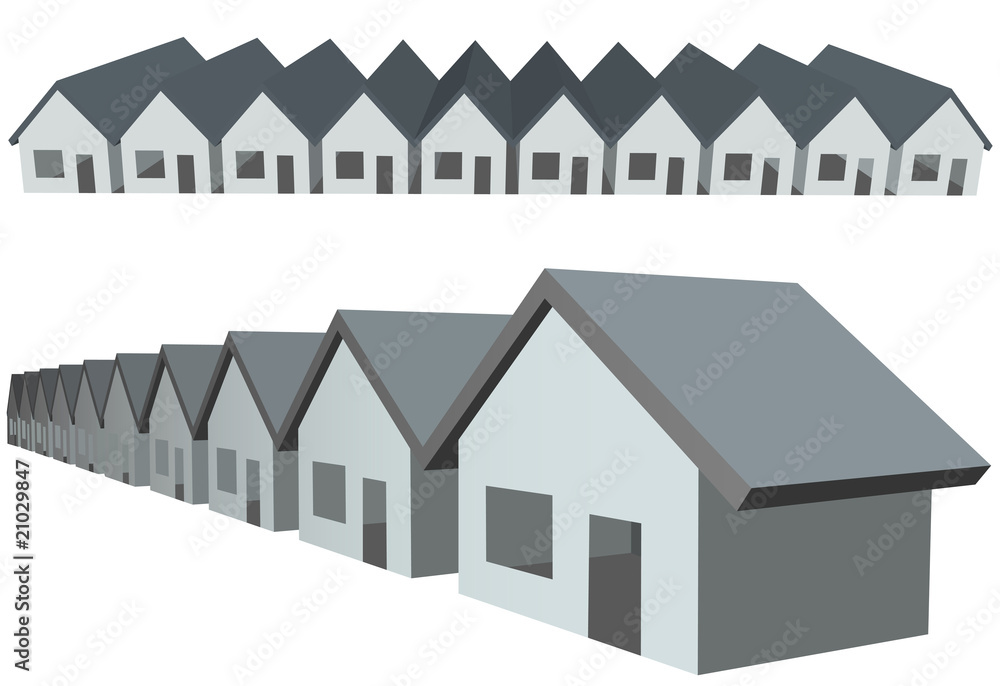 Row Of Houses Illustration