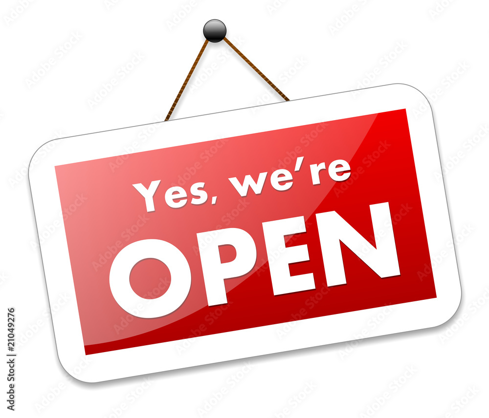 Open sign Stock Illustration | Adobe Stock