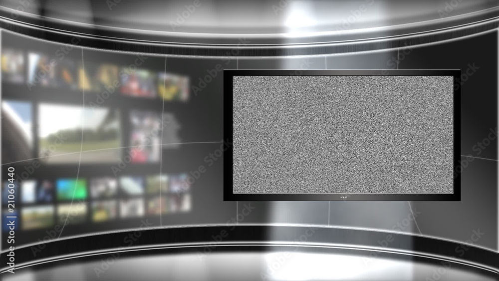 HD Virtual TV Studio Set with main monitor Stock Video | Adobe Stock