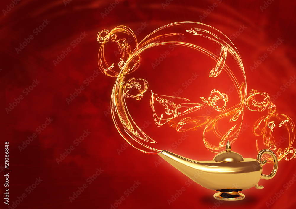 Magic lamp Stock Illustration | Adobe Stock