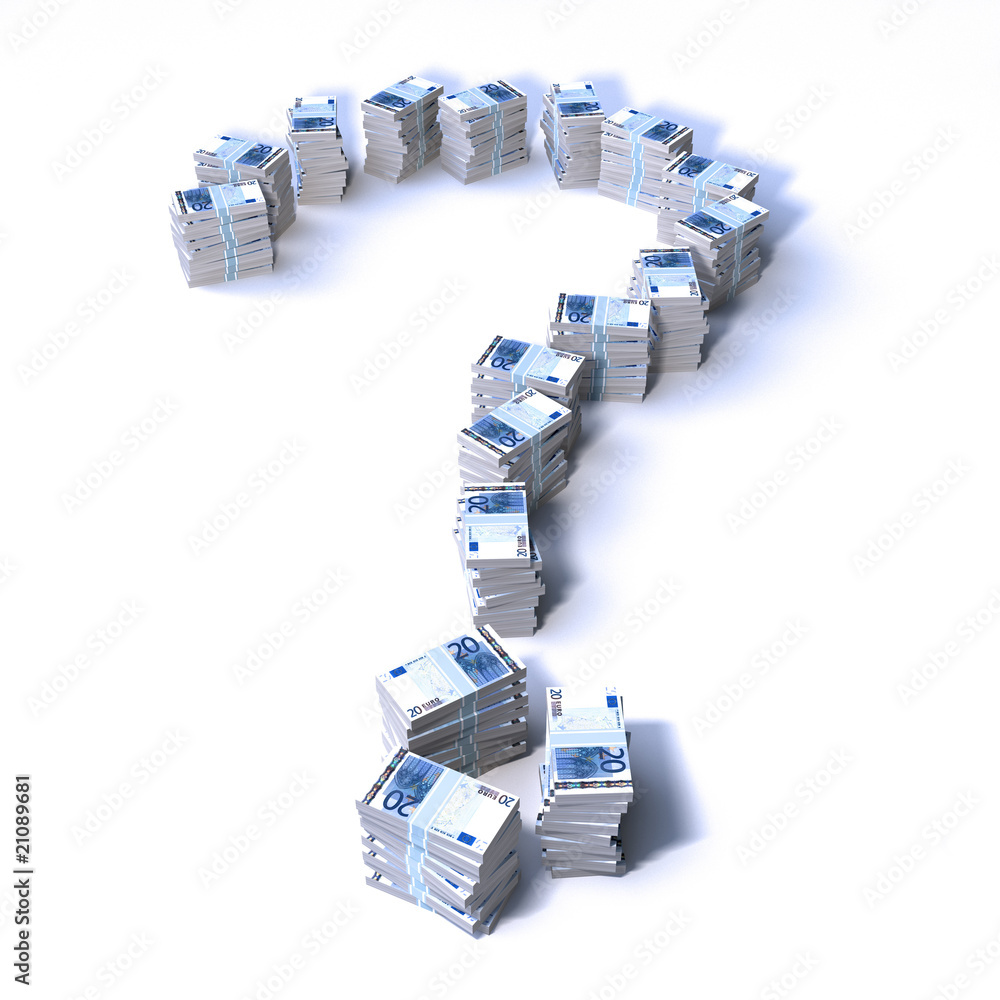 Question mark of euro Stock Illustration | Adobe Stock