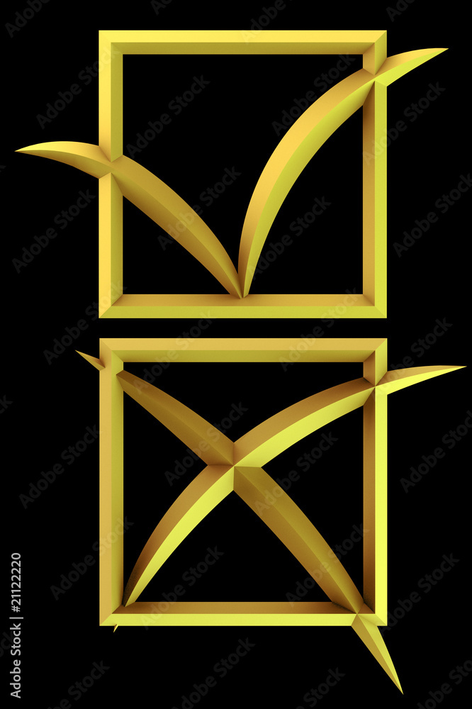 Gold Check Mark Stock Illustration | Adobe Stock
