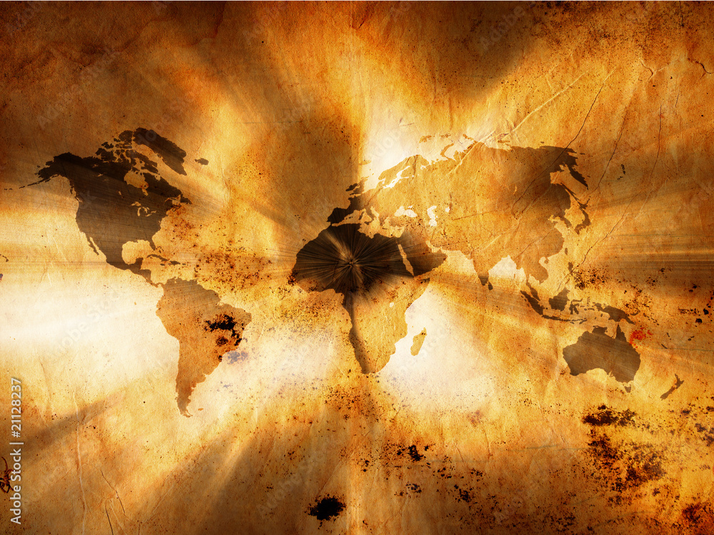 Impact World Map Background Stock Illustration | Adobe Stock