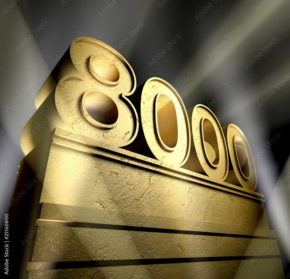 8000 anniversary celebration monument Stock Illustration | Adobe Stock