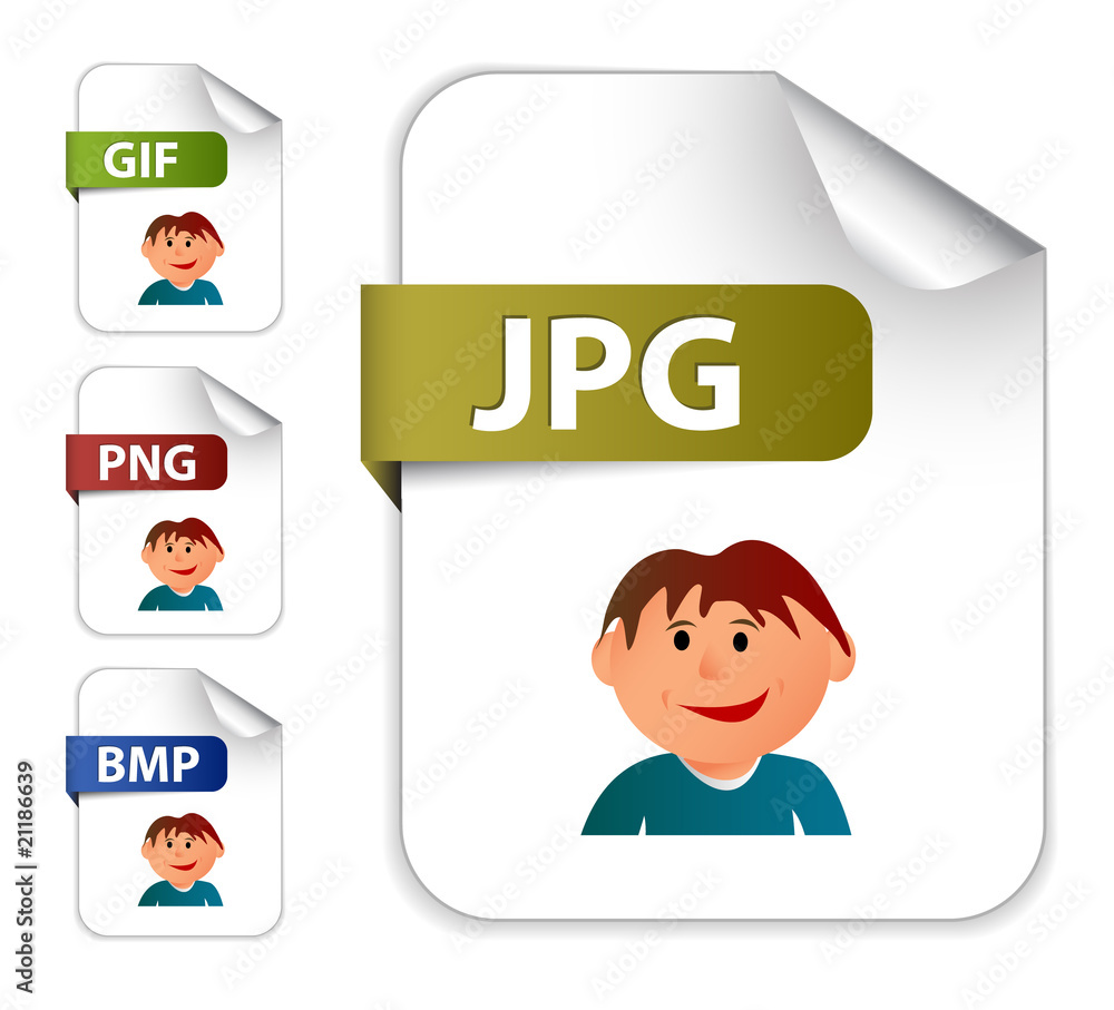 set of icons for image file extensions Stock Vector | Adobe Stock