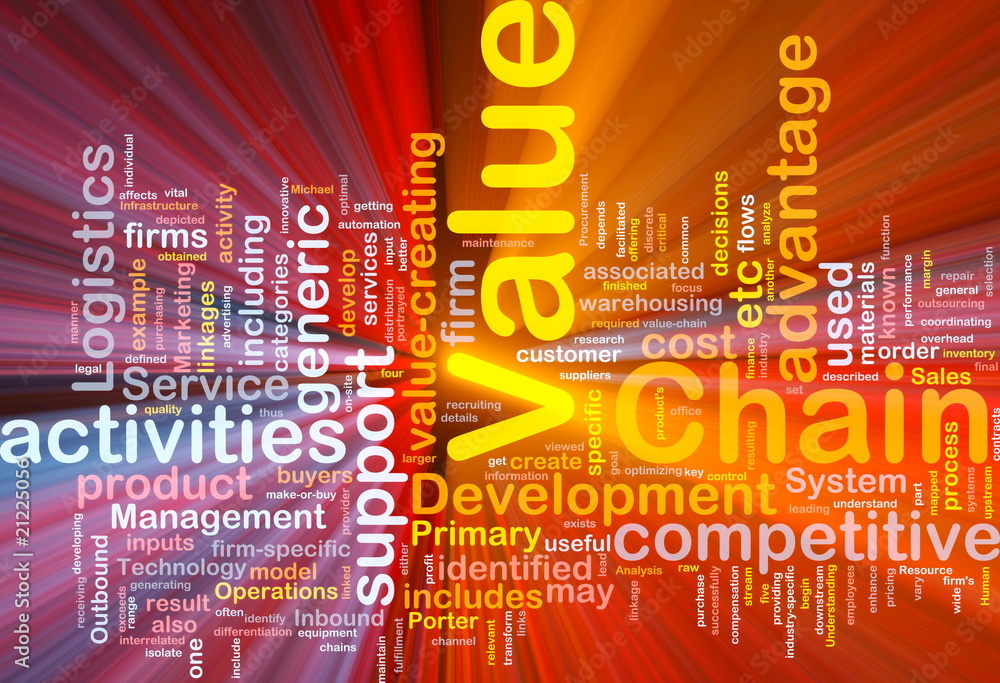 Value chain background concept glowing Stock Illustration | Adobe Stock