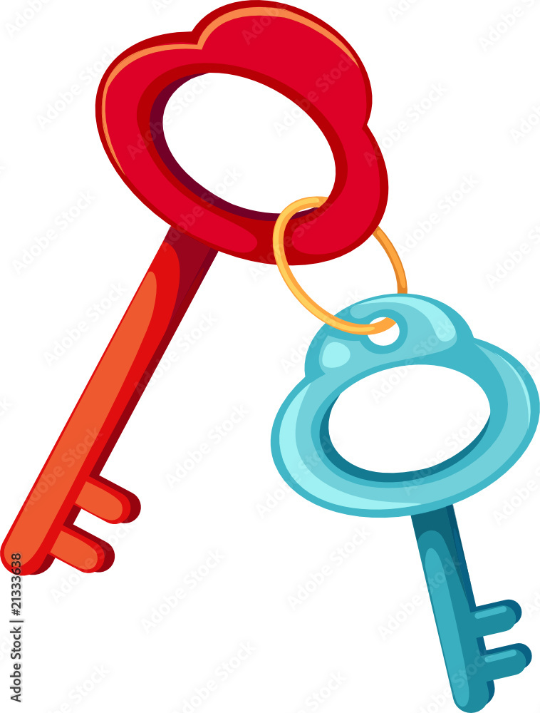 cartoon key Stock Vector | Adobe Stock