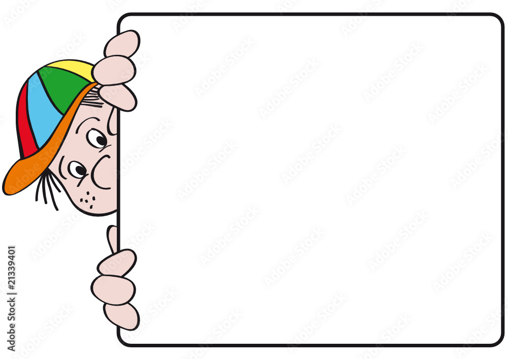 niño sujetando cartel vector de Stock | Adobe Stock niño sujetando cartel vector de Stock | Adobe Stock