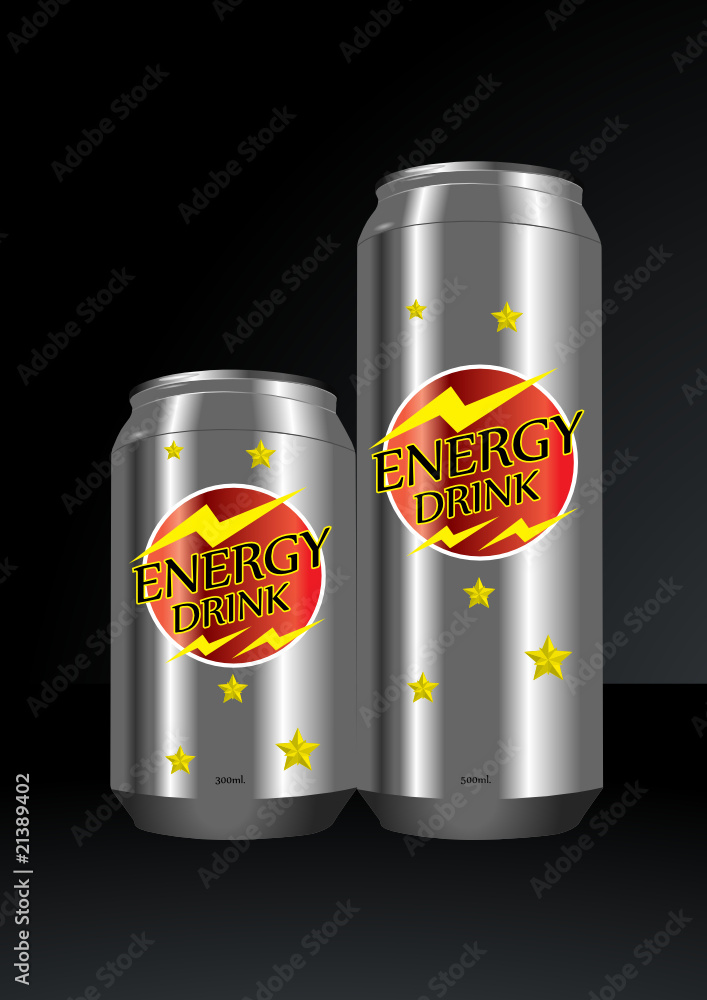 Energy drink can vector illustration Stock Vector | Adobe Stock