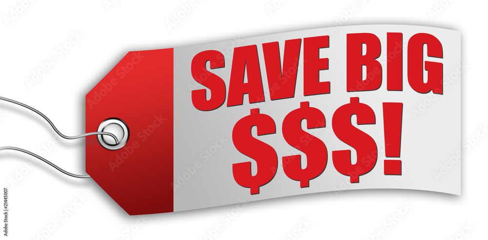 Photo & Art Print Price Tag / Label "Save Big $$$!", mindscanner