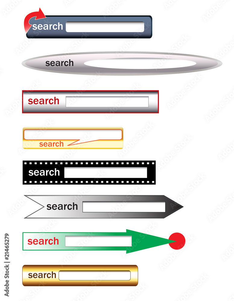 Vector search boxes for web Stock Vector | Adobe Stock