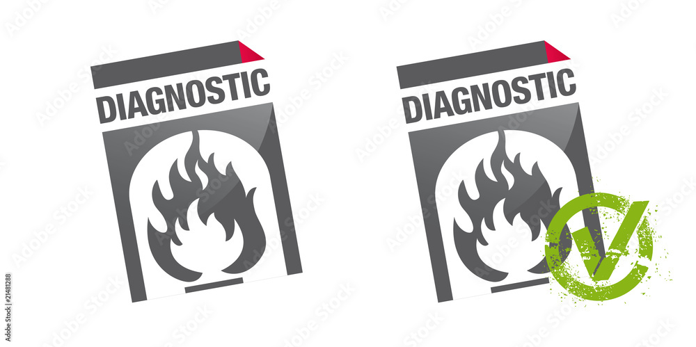 icone diagnostic gaz Stock Vector | Adobe Stock