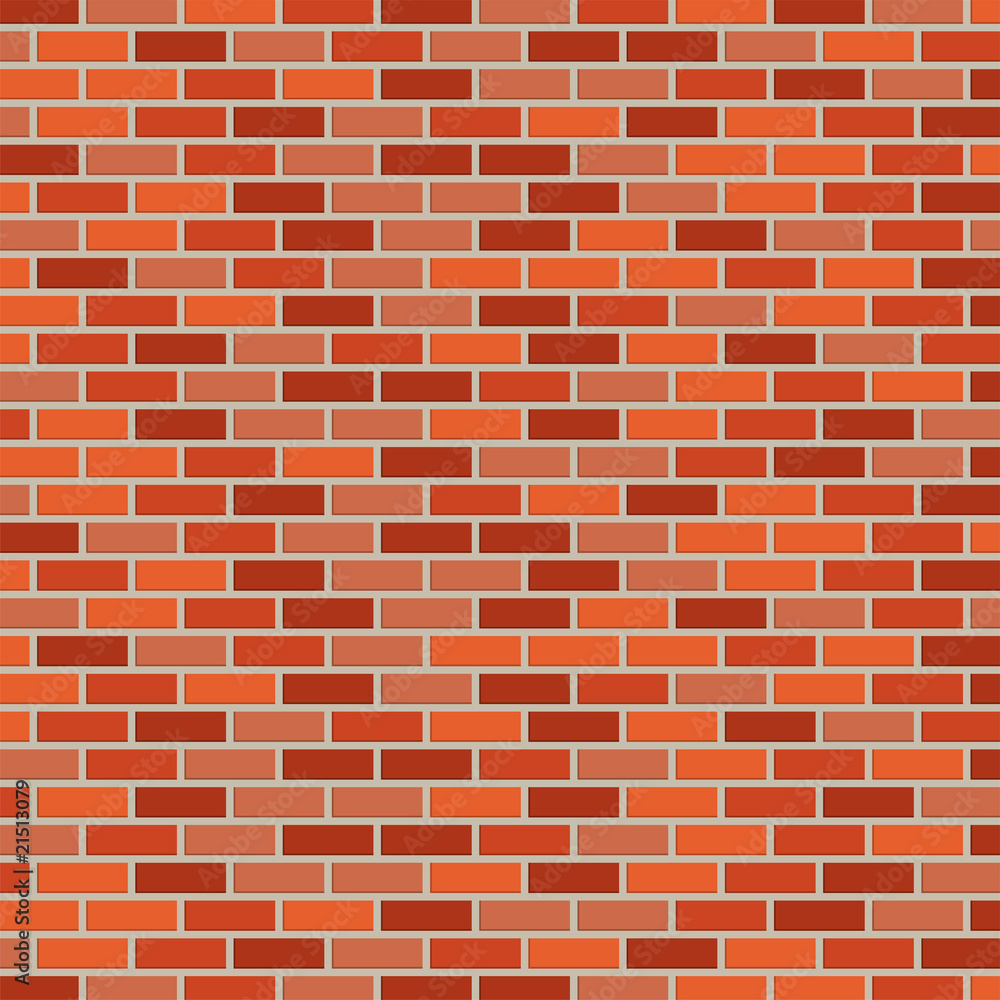 Red brick wall pattern with different color tones Stock Vector | Adobe ...