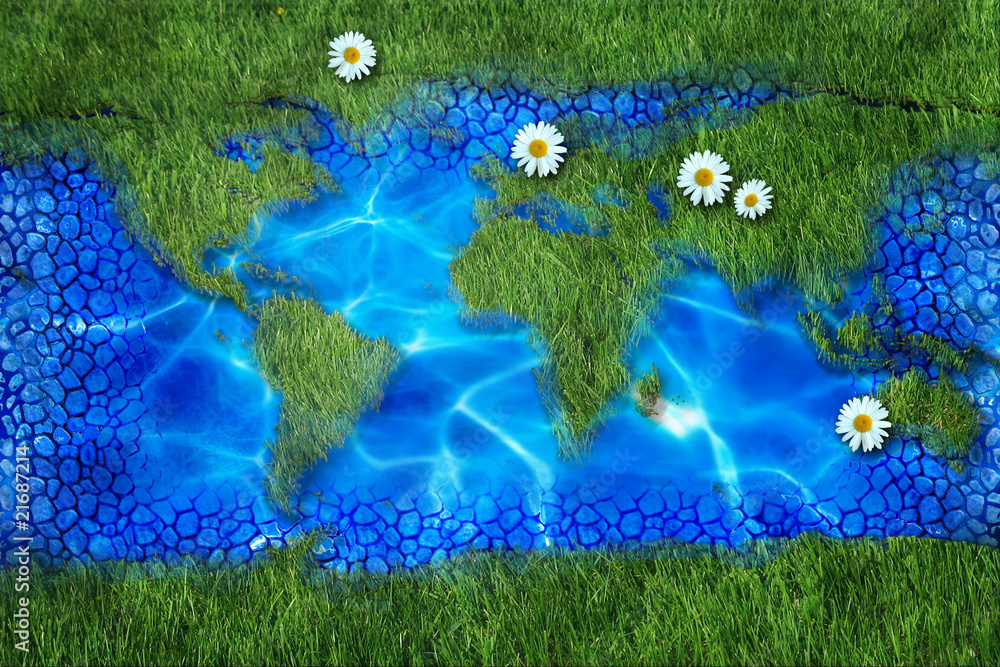 green map Stock Photo | Adobe Stock