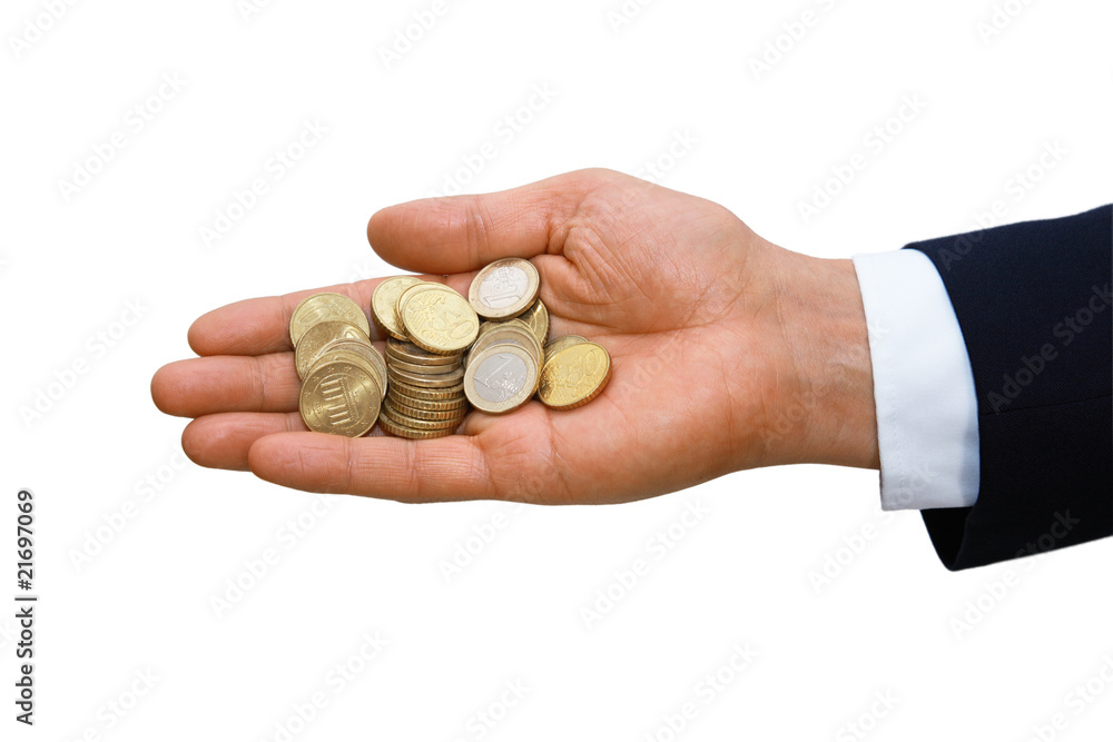 Gestenserie- Geld-Hand Stock-Foto | Adobe Stock