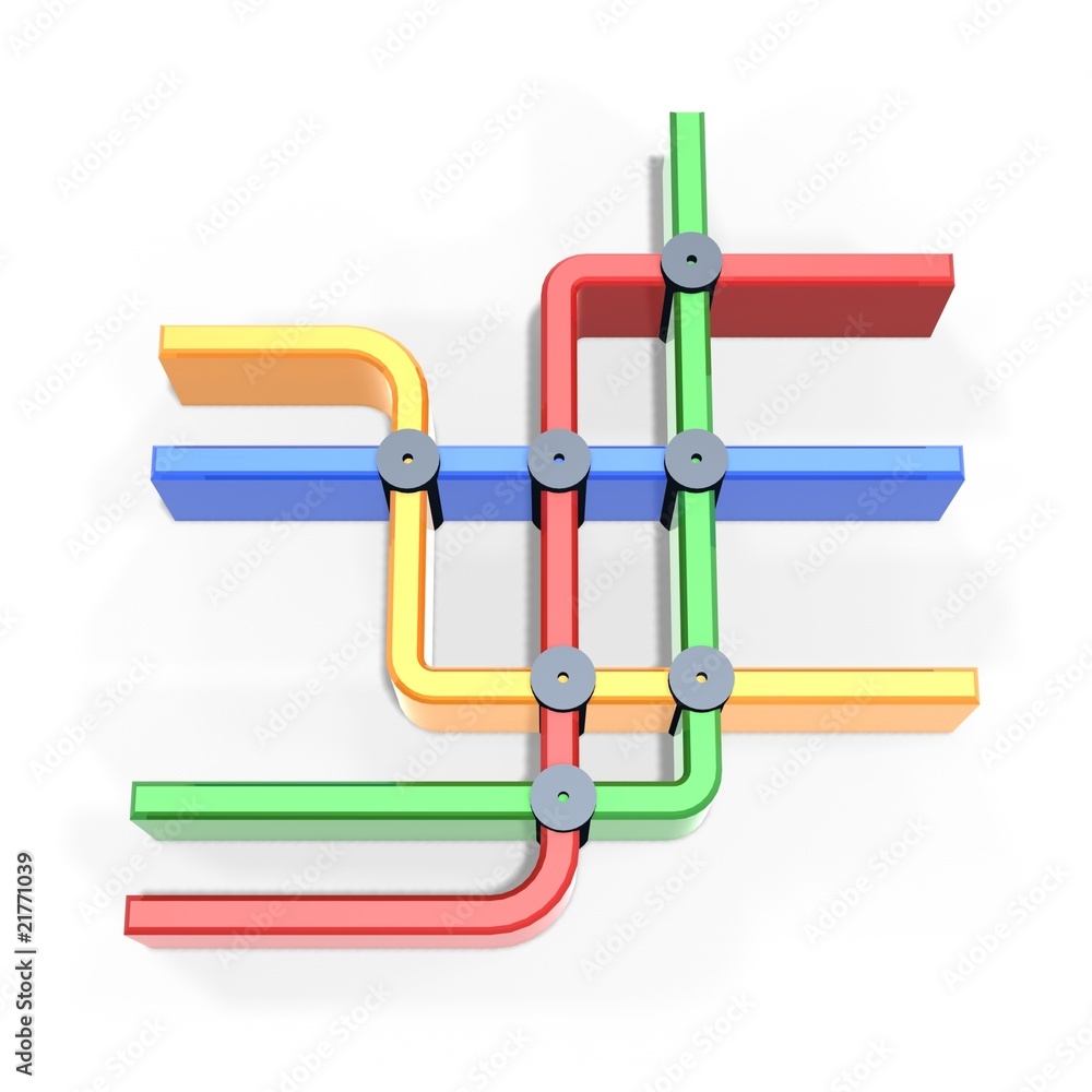 colorful metro map symbol Stock Illustration | Adobe Stock