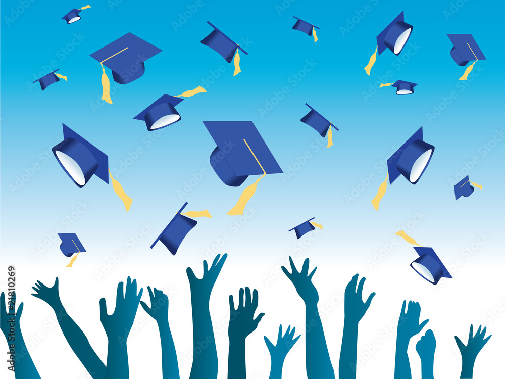 Graduation vector Stock Vector | Adobe Stock