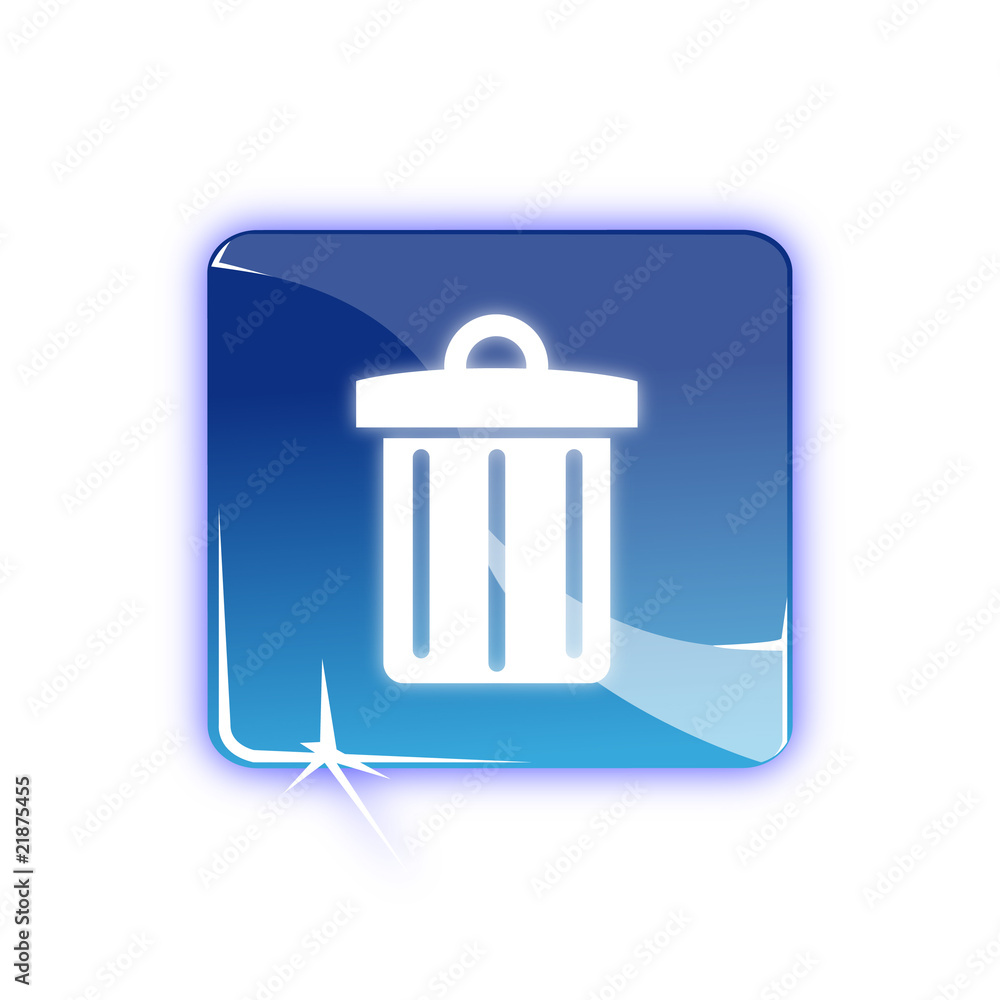 Picto poubelle - Icon erase waste Stock Vector | Adobe Stock