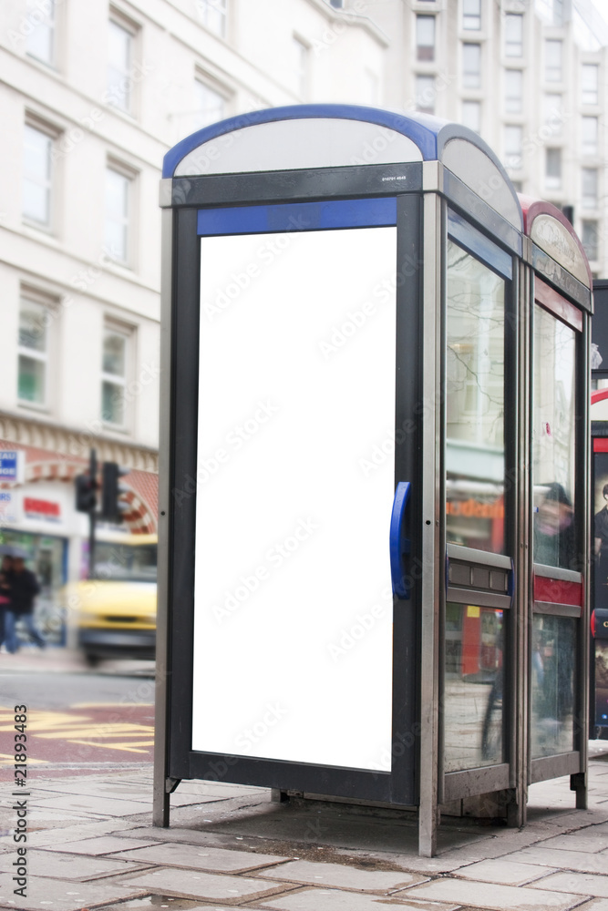 phonebox advertising space Stock Photo | Adobe Stock