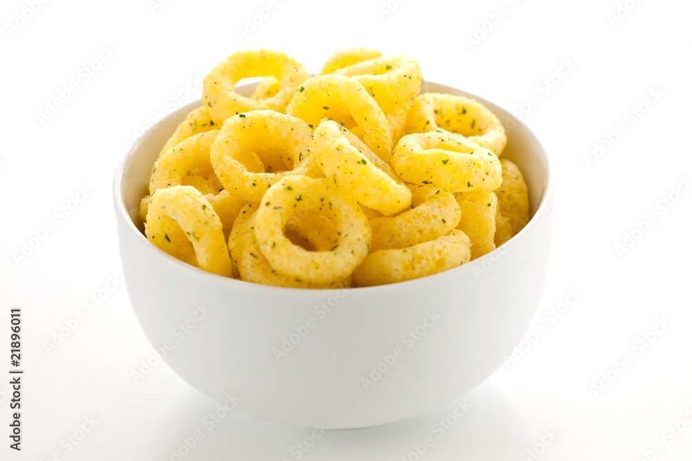 Zwiebelringe Chips Stock-Foto | Adobe Stock