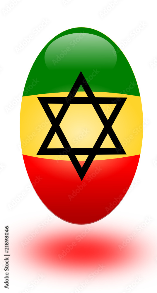 Rasta Button with Star of David Stock Vector | Adobe Stock