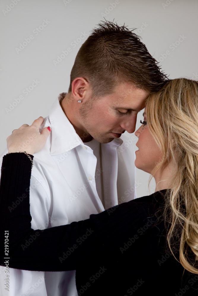Romantic couple in a passionate embrace Stock Photo | Adobe Stock